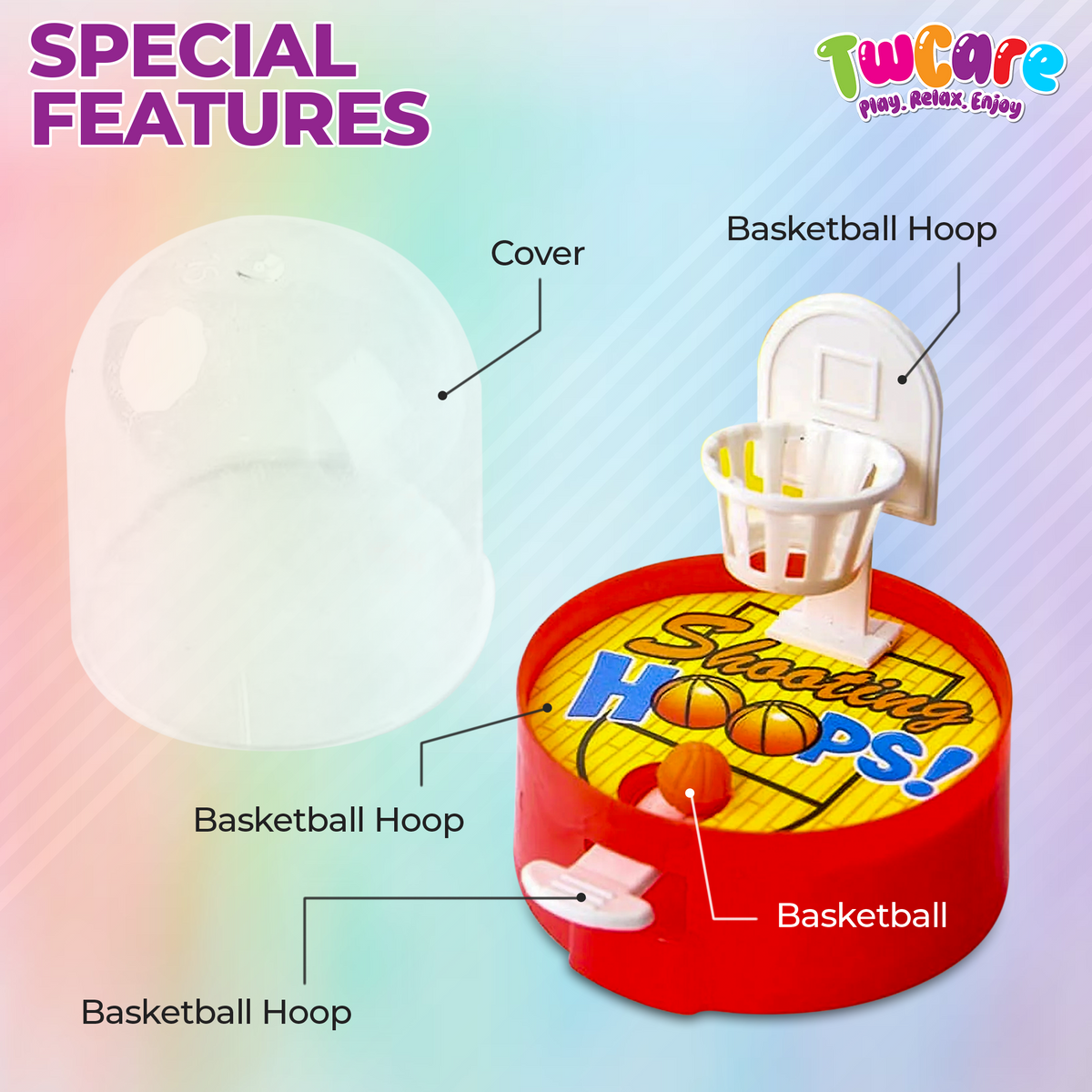 Basketball Game Toys, 12 Pack Finger Shooting Fun for Kids – TwCare